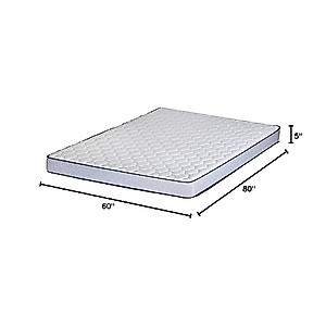 Wayton, 5/7/8/10 Inch Medium Firm High Density Foam Mattress, Comfortable Mattress for Cooler Sleep Supportive & Pressure Relief, Queen, White