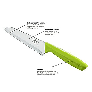 JJOO Chef knife, Kitchen Knife, 6.3 inch Chef Knife, 3.5 inch Paring Knife and Matched Knife Sheath, German Stainless Steel Kitchen Knives with Ergonomic PP Handle