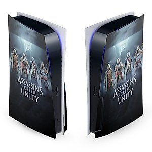 Head Case Designs Officially Licensed Assassin's Creed Group Unity Key Art Vinyl Faceplate Sticker Gaming Skin Decal Cover Compatible With Sony PlayStation 5 PS5 Disc Edition Console