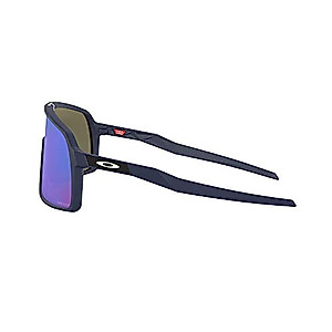 Oakley Men's OO9406A Sutro Low Bridge Fit Rectangular Sunglasses, Matte Navy/Prizm Sapphire, 37 mm