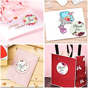 1000Pcs Thank You Stickers,Thank You for Supporting My Small Business Stickers Labels for Greeting Cards,Envelopes, Bubble Mailers and Gift Bags Packaging,1 Inch,500 Pieces Each Roll(Blue)