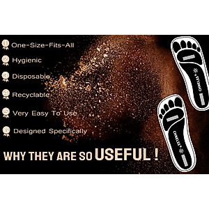 Black 60Pairs(120Feet)Disposable Spray Tanning Feet Pads for Hygienic Foot Protectors,Comfortable & Hygienic Spray Tan Pads Feet-Specifically for the Spray Tanning Industry or Salon,One Size-Non Slip