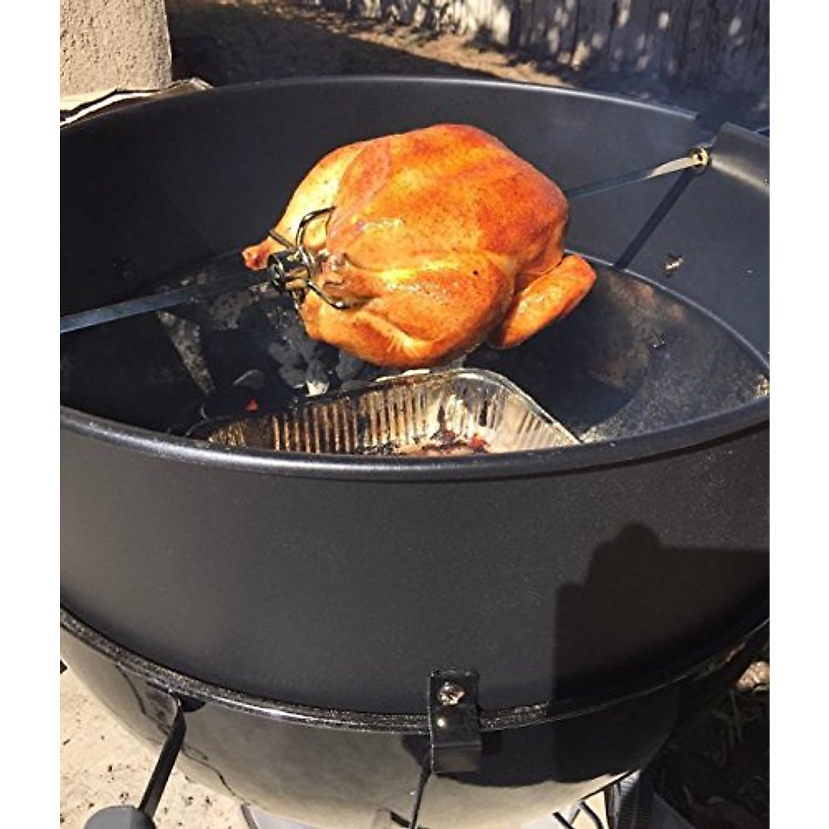 onlyfire 6008 Rotisserie Meat Forks(1-Pair) for Weber and Other Model Grills - Only Fits 5/16" Square Spit Rods