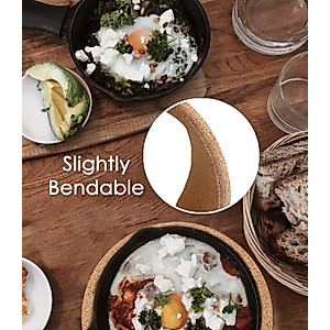 KITLAB Cork Trivet, 8 Pack High Density Thick Cork Trivets for Hot Dishes, 8 Inch Heat Resistant Multifunctional Cork Coaster, Cork Hot Pads for Table & Countertop