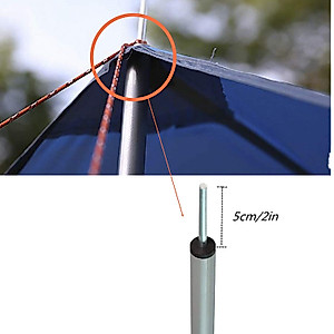 Adjustable Tarp Pole Canopy Pole Set of 2, Portable Tent Poles Rodsfor Camping Tarps,Tent,Awnings, Shelters, Hiking