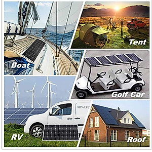AUECOOR 500W(520W) Solar Wind Power Kit: 120W Mono Flexible Solar Panel + 400W 12V Wind Turbine Generator + Accessories for RV, Boat, Cabin, Trailer, Roofs, Off Grid System, 12V Battery Charging