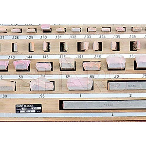 Shars Grade 0 Rectangular Gage Block Set with NIST traceable Certificate 81 PCS 303-5307C M)