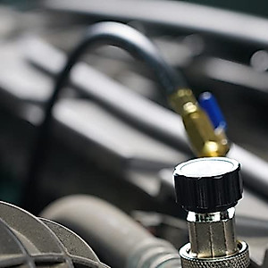 Lichamp 3 Pieces 5FT AC HVAC Manifold Gauge Hose Kit with Ball Valve and 4 Pieces Hose Adapters Fits R134A R410A R404A R12 R22 R502 R1234YF Refrigerants