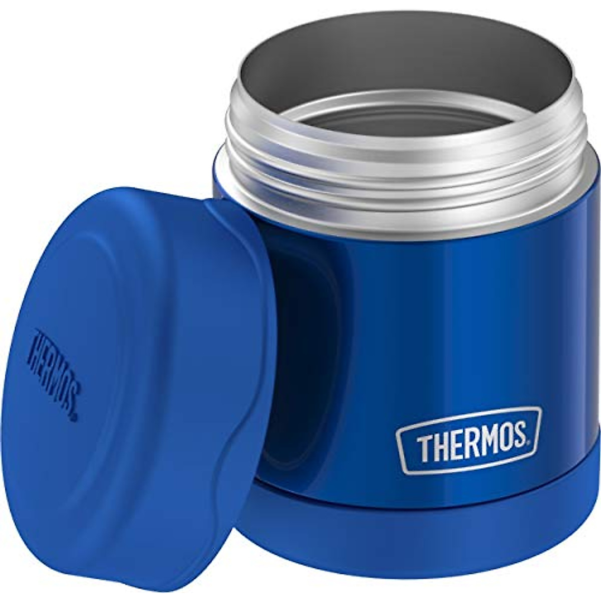 THERMOS FUNTAINER 10 Ounce Stainless Steel Vacuum Insulated Kids Food Jar, Blue