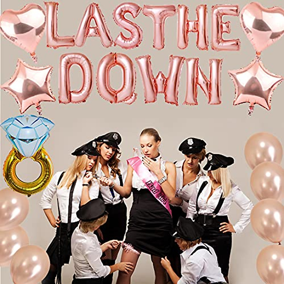 Last Hoe Down Balloon Banner Nashville Bachelorette Party Decorations Rose Gold Last Hoedown Banners for Cowgirl Nash Bash Bachelor Party Brunch Bridal Shower,26 Pcs