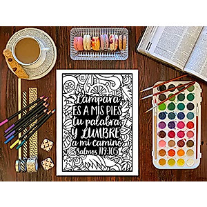 Libro de colorear - Versículos de la Biblia para niñas (Spanish Edition)