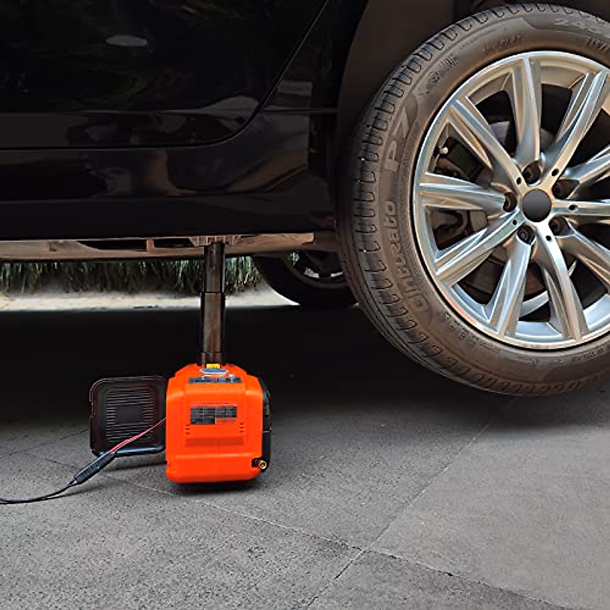 E-HEELP Electric Car Jack 5Ton 12V Kit Car Jack Hydraulic (Lifting Range: 6.1~17.7 inch) with Inflator Electric Jack for Car SUV Sedan MPV Change Tires Garage Repair Emergency Kit