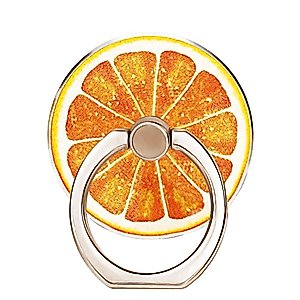 TACOMEGE Phone Holder Ring Grips Fruit Orange , Finger Ring Stand for Cell Phone Tablet