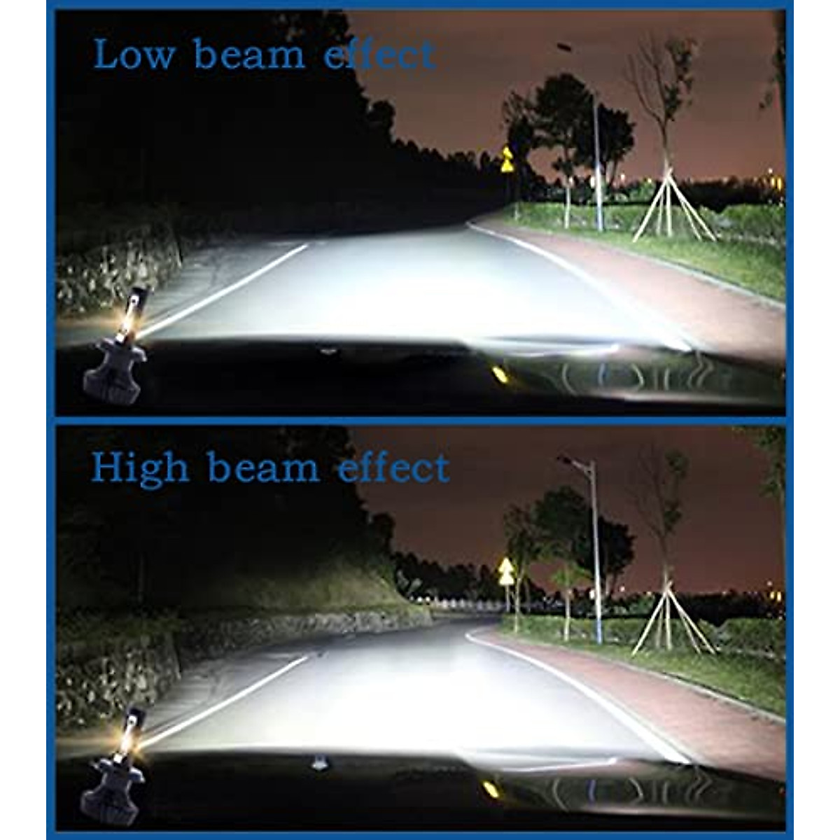 JEEFHO H6024 Super Vision Crystal Headlight, Halogen Sealed Beam Headlight, (7"" ROUND, 178MM) (110/130W), Replaces# H6024