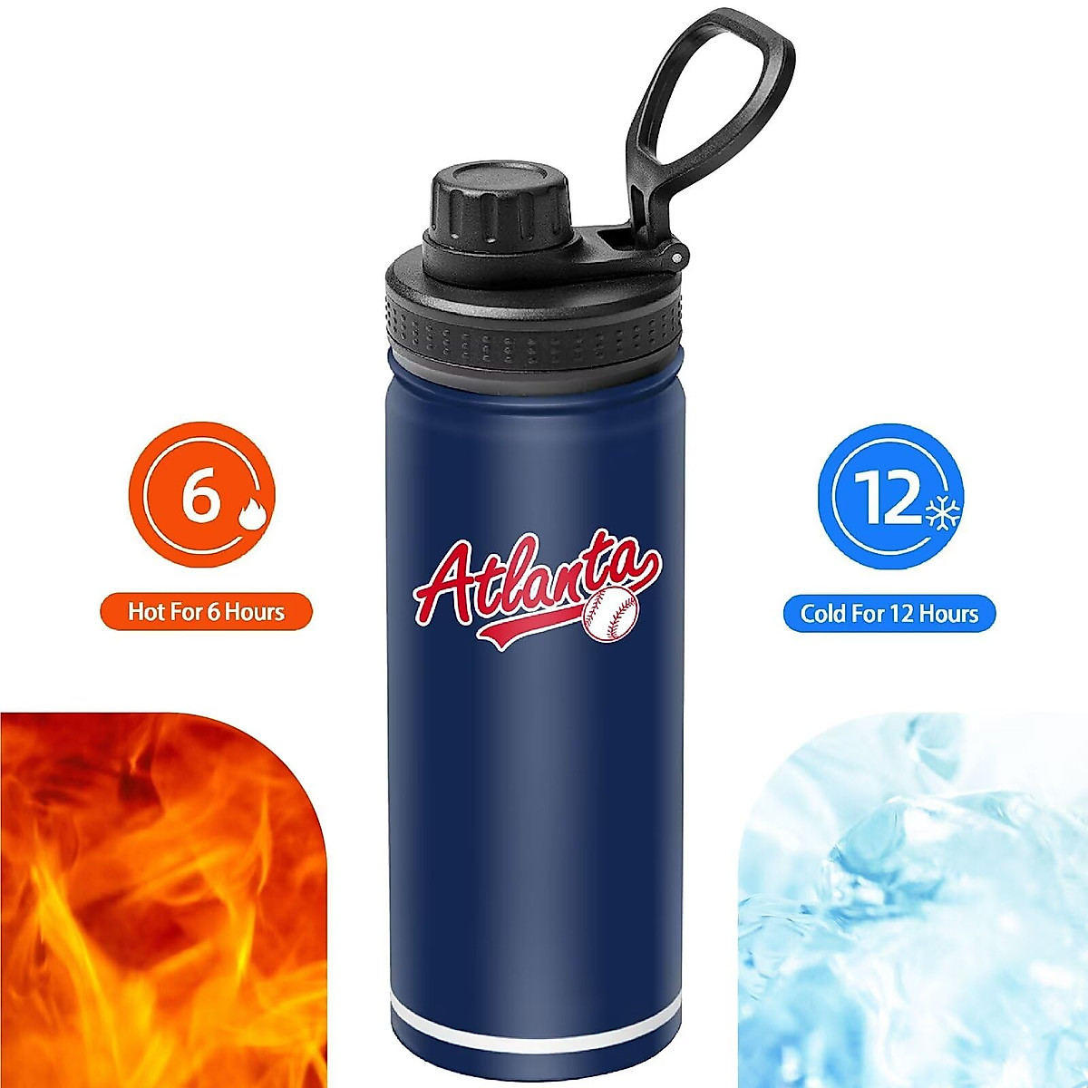 ANTKING Atlanta Tumbler Travel Mug Coffee Cup Custom Name Number for Men Women Youth Gifts