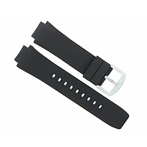 Ewatchparts 26MM SILICONE RUBBER BAND STRAP COMPATIBLE WITH IWC 3538 DUAL CROWN AQUATIMER AUTOMATIC