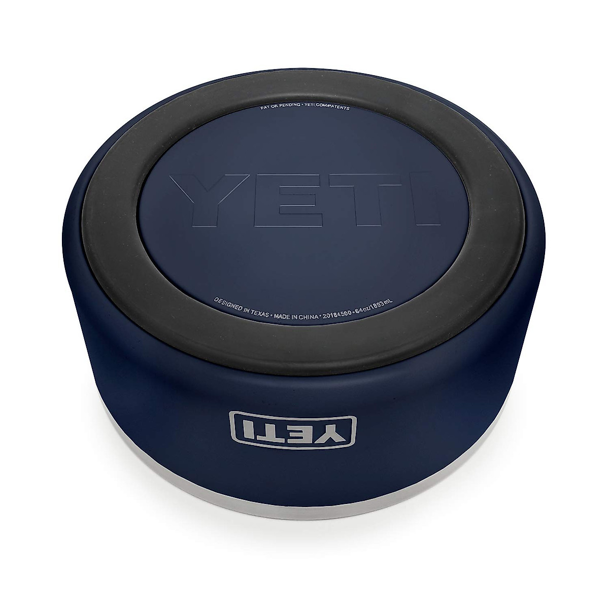 YETI Boomer 8, Stainless Steel, Non-Slip Dog Bowl, Holds 64 Ounces, Navy