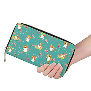 Mumeson Cute Corgi Coin Purse Small Wallet for Women, Durable Coin Wallet Zipper Closure Fashion Wallet Holder