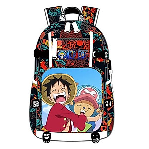 GO2COSY Anime One Piece Backpack Daypack Student Bag School Bag Laptop Bag Bookbag