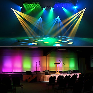 LED Stage Wash Light Bar - 54W 18LED DJ Wash Light Bar with Chase Function Sound Activated Auto Play by DMX Control Uplights for Event DJ Music Disco Wedding Party Church Stage Lighting