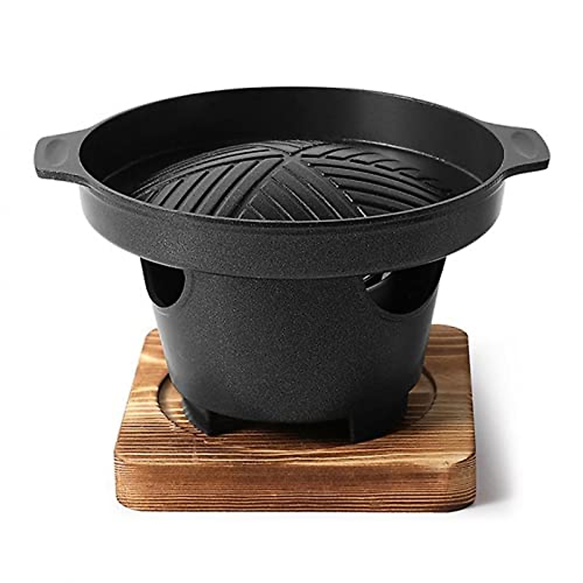 GEEKLLS Charcoal grills Mini Barbecue Stove Household One-Person Garden Outdoor BBQ Smoke-Free Japanese-Style Small Roasting Pot Meat Tool