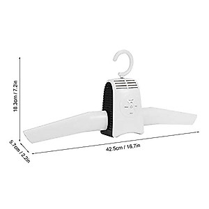 BHDD Electric Clothes Drying Hanger, Portable Foldable Dryer Rack Lightweight Garment Rack Suit Shoes Dryer Fast Drying Hangers, with Multi-Direction Air Outlet, for Household and Travel