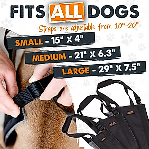 Mighty Paw Dog Lift Harness | Dog Sling for Large Dogs Hind Leg Support - Makes Lifting Rear Legs of Bigger Canines Easier - Comfortably Supports Back Legs - Hip and ACL Brace for Eldery Dogs (Lg)