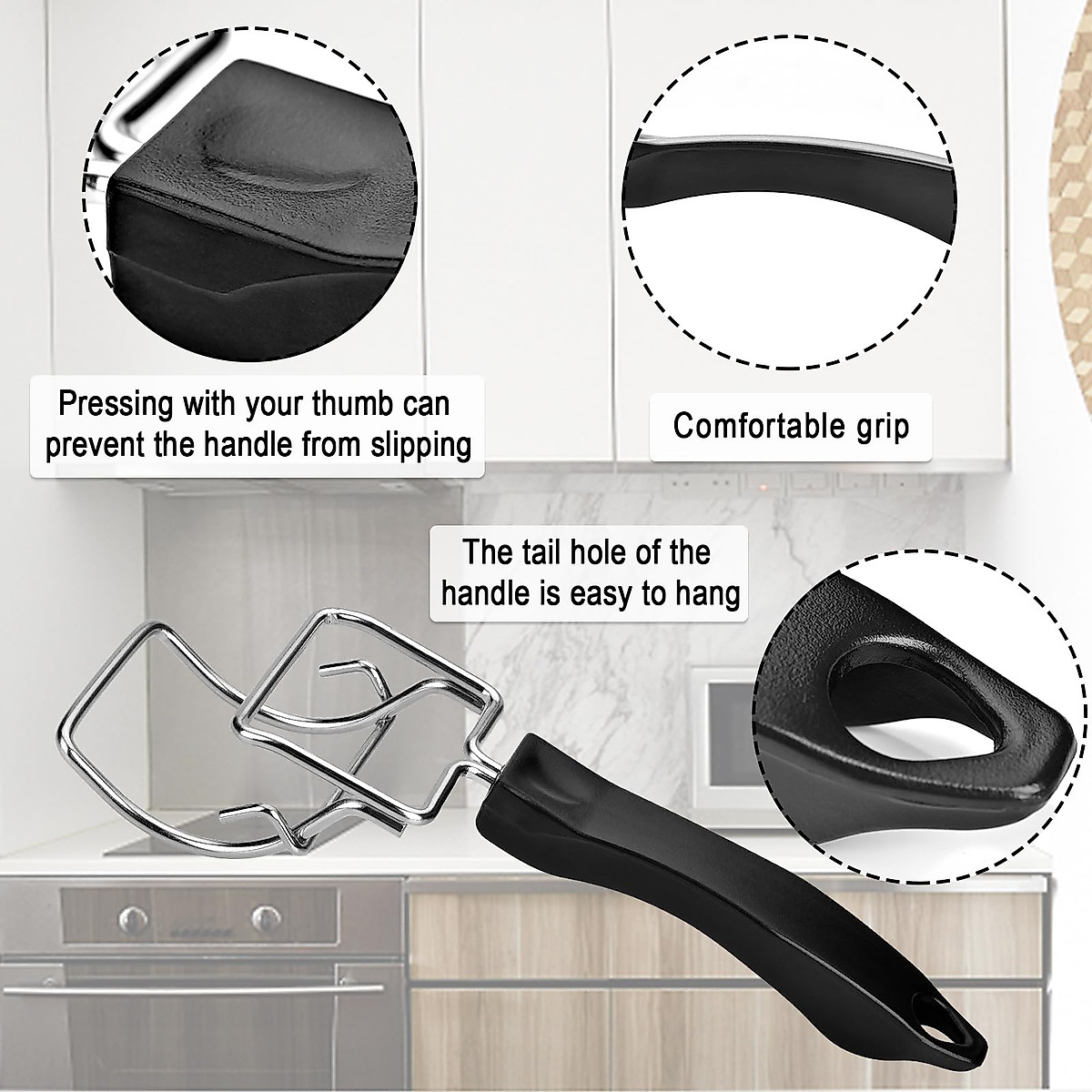 1 Pack Oven Tray Extractor Grills Extractor Oven Rack Push Pull Tool with Heat-Resistant Plastic Handle, Ideal for Lifting Tray/Grills from Oven, Toaster Oven, Air Fryer