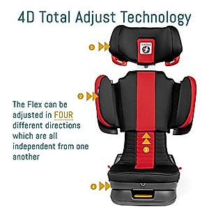 Viaggio Flex 120 - Booster Car Seat - for Children from 40 to 120 lbs - Made in Italy - Crystal Black (Black)