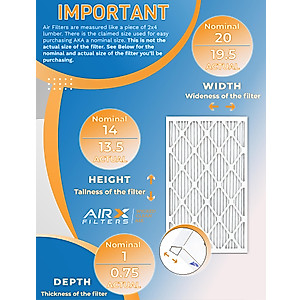 14x20x1 Air Filter MERV 11 Rating, 12 Pack of Furnace Filters Comparable to MPR 1000, MPR 1200 & FPR 7 - Made in USA by AIRX FILTERS WICKED CLEAN AIR.