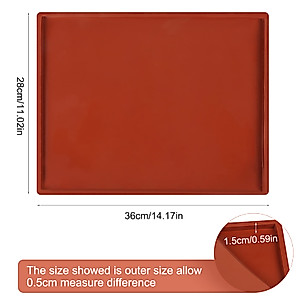 RESOME Large Swiss Roll Cake Mat Flexible silicone Baking Tray, 14.17x11 in Silicone Jelly Roll Pan Cookies sheet Bakeware Nonstick Baking Tray, silicone baking pan,Brown