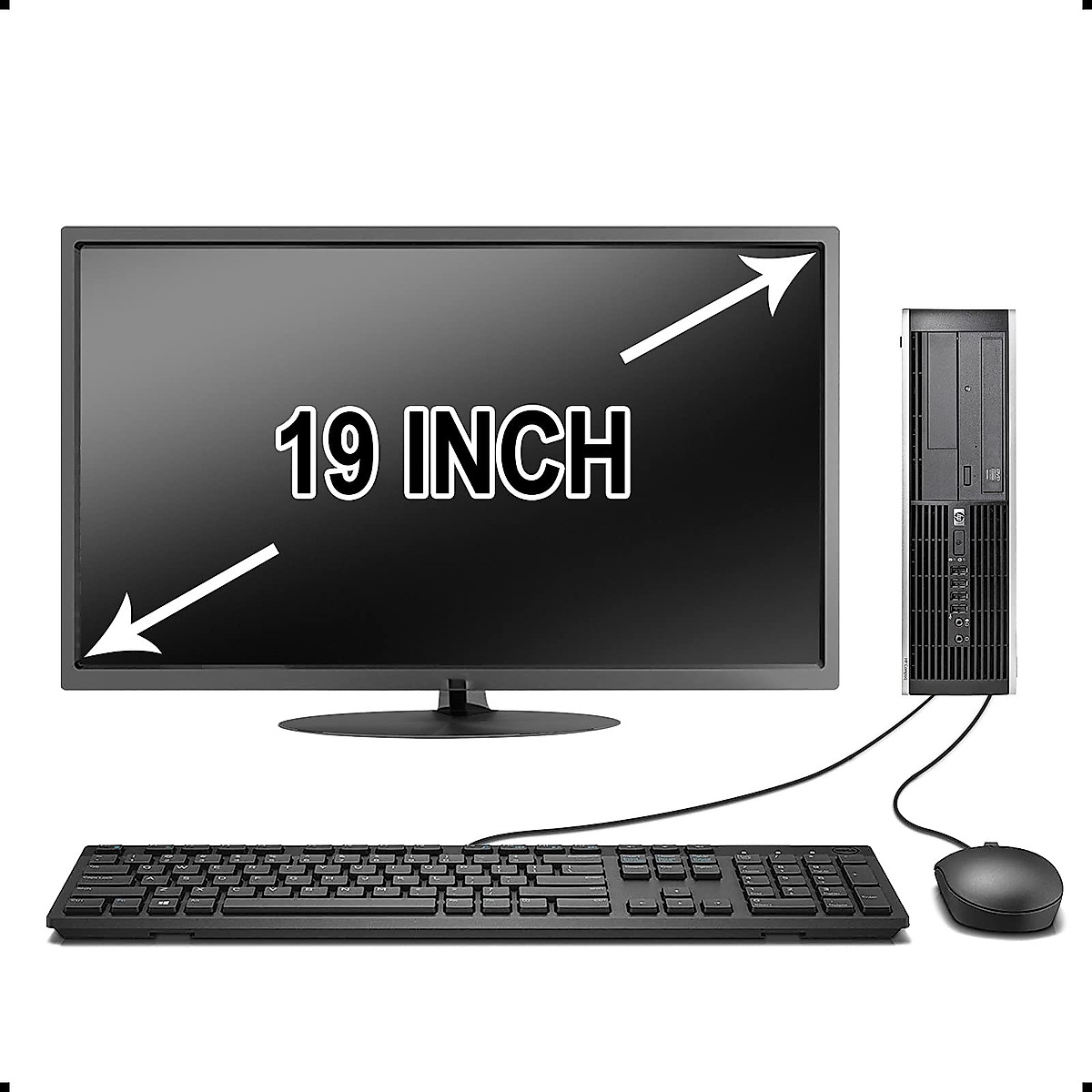 HP Elite PC Desktop Computer Package - Intel Quad Core i5 3.1GHz, 8GB RAM, 500GB, 19inch LCD Monitor, Keyboard, Mouse, DVD, WiFi Adapter, Windows 10 Professional (Renewed)