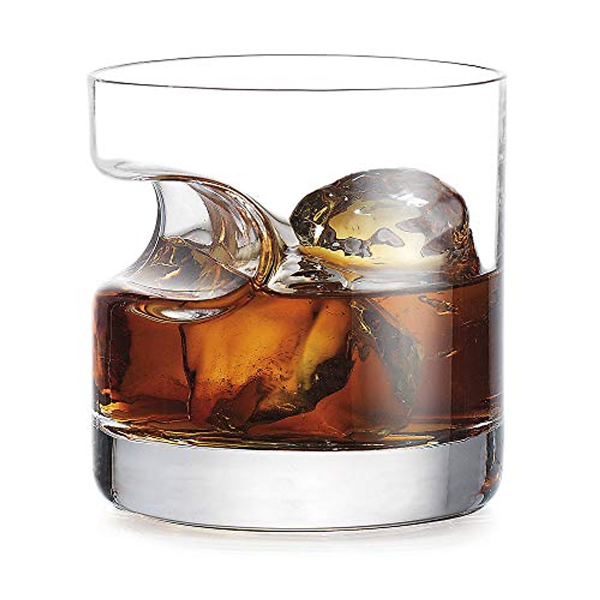 Gifts for Men, Cigar Whiskey Glass, Old Fashioned Whiskey Glasses With Indented Cigar Rest