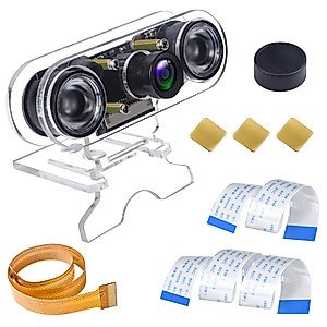 Smraza Camera Module for Raspberry Pi 4 with 5MP 1080p OV5647 Video Webcam Supports Night Vision Camera Module Compatible with Raspberry Pi 3 B+ / 3B / 2 Model B B+