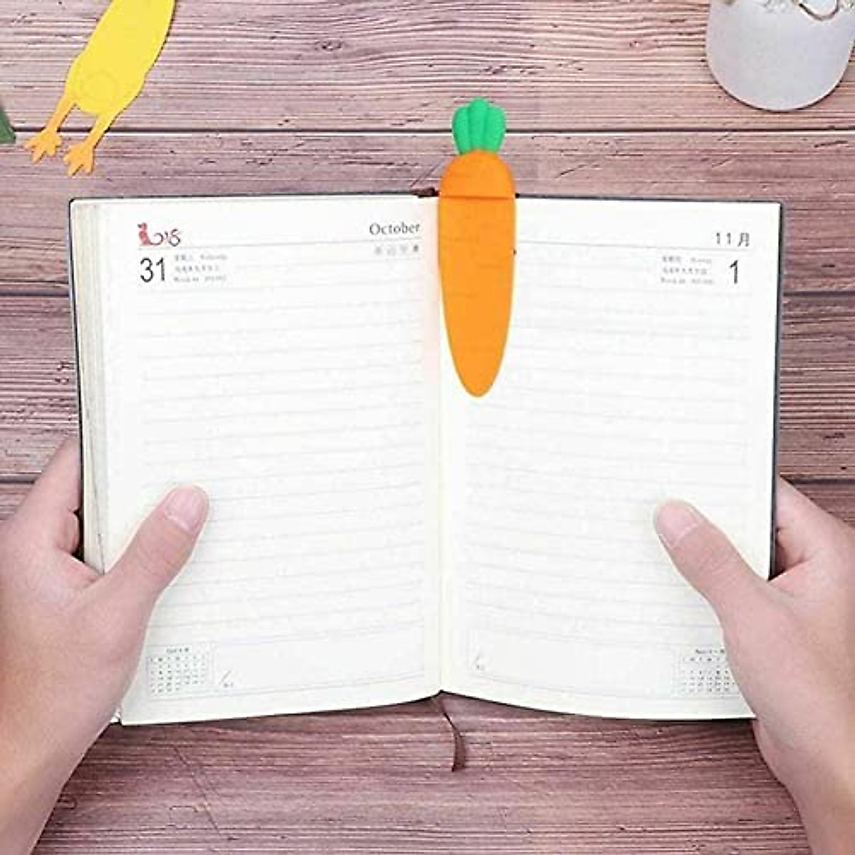 WNPXQNT Cute Carrot Bookmark Cartoon 3D Stereo Book Marks for Kids DIY Decoration Office Supplies School Gift Stationery