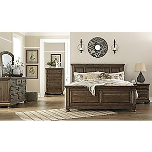 Signature Design by Ashley Flynnter Traditional 5 Drawer Chest, Medium Brown