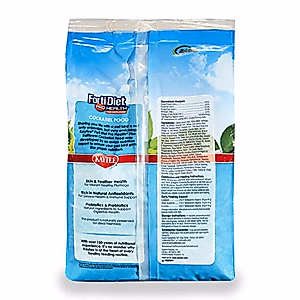 Kaytee Forti-Diet Pro Health Cockatiel Pet Bird Food with Safflower, 4 Pound