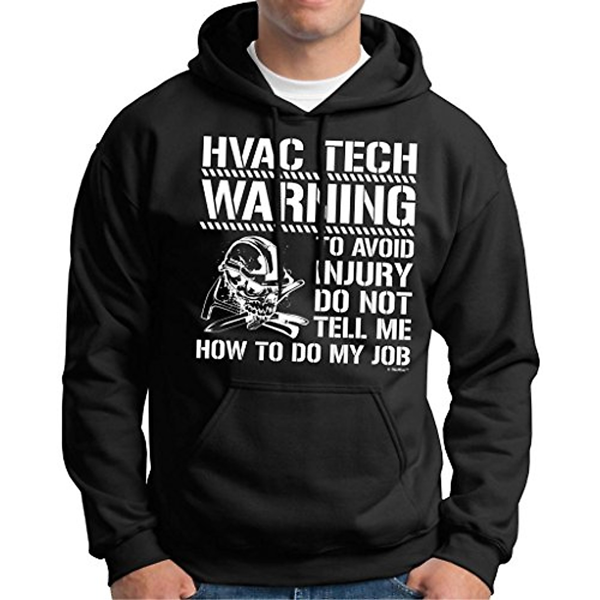 Avoid Injury Dont Tell Me How To Do Job HVAC Tech Premium Hoodie Sweatshirt XX-Large Black
