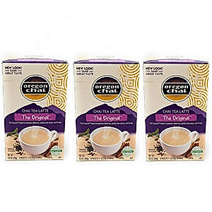 Oregon Chai Original Chai Tea Latte Mix 3 Pack (3 pack, 8 count each) -On the Go Instant Chai Tea Latte Mix - 3 Pack Oregon Chai Tea Mix (24 packets)