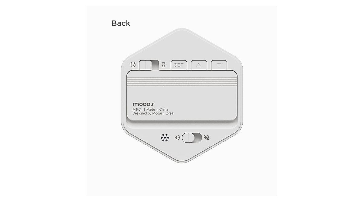 Mooas Multi Hexagon Clock Timer White Ver 2 Digital Clock Timer Backlit Display 12 24h Mode