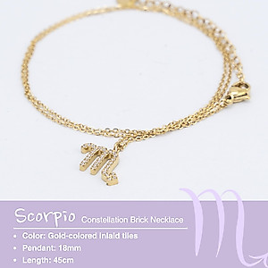 Scorpio Zodiac Gift Set for Women,ZINCGE Scorpio Soy Scented Candle, Scorpio Necklace Pendant for Women, Zodiac Sign Crystal Candle Gifts Set,October Astrology Gifts