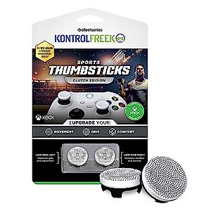 KontrolFreek Clutch for Xbox One and Xbox Series X Controller | Performance Thumbsticks | 2 Low-Rise Concave | Black & White