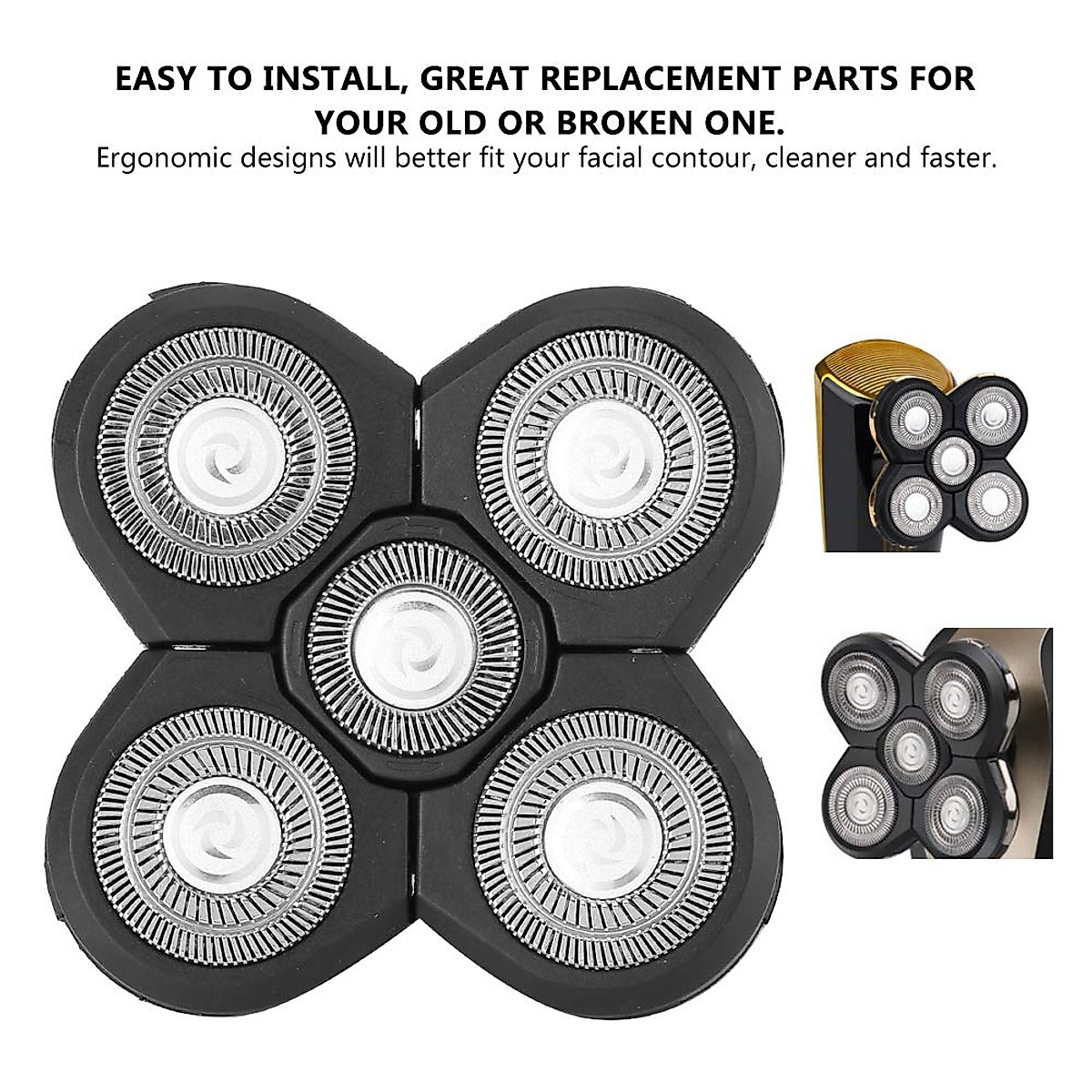 Shaver Head, Replacement Shaver Head Blade Cutters,Electric Heads Blades Parts,Accessories Limural Electric Replacement Blades For Trimmer & Clipper Blades (5 Sets)