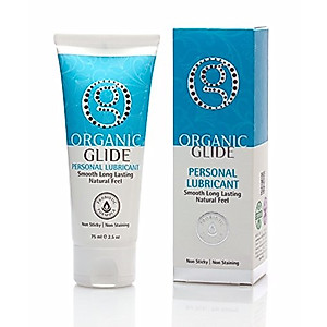 Organic Glide Natural Personal Lubricant, Probiotic Edible Lube. Parabens, Glycerin, Flavorings Free - for Men Women and Couples. Best for Menopause and Sensitive Skin