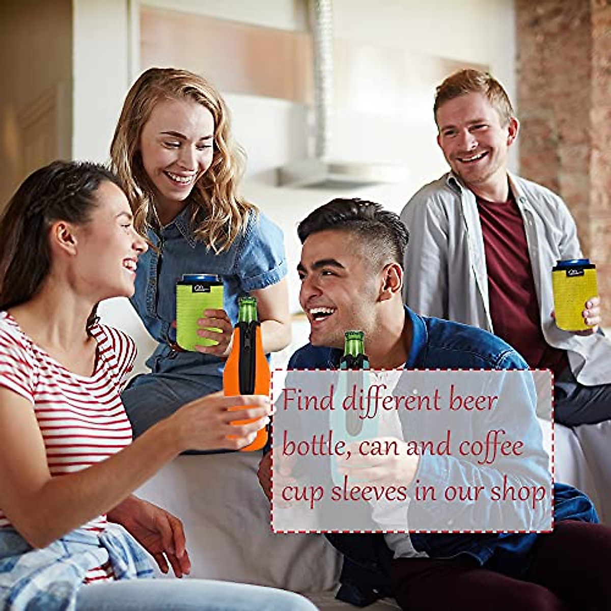 WKieason 12oz Standard Can Sleeves Insulators Sleeves Standard Can Covers 12OZ Beer Bottle Sleeves Coolers Holder Non-slip Neoprene Can Coolier Sleeves 4PC Pack (12oz standard-4pcs)