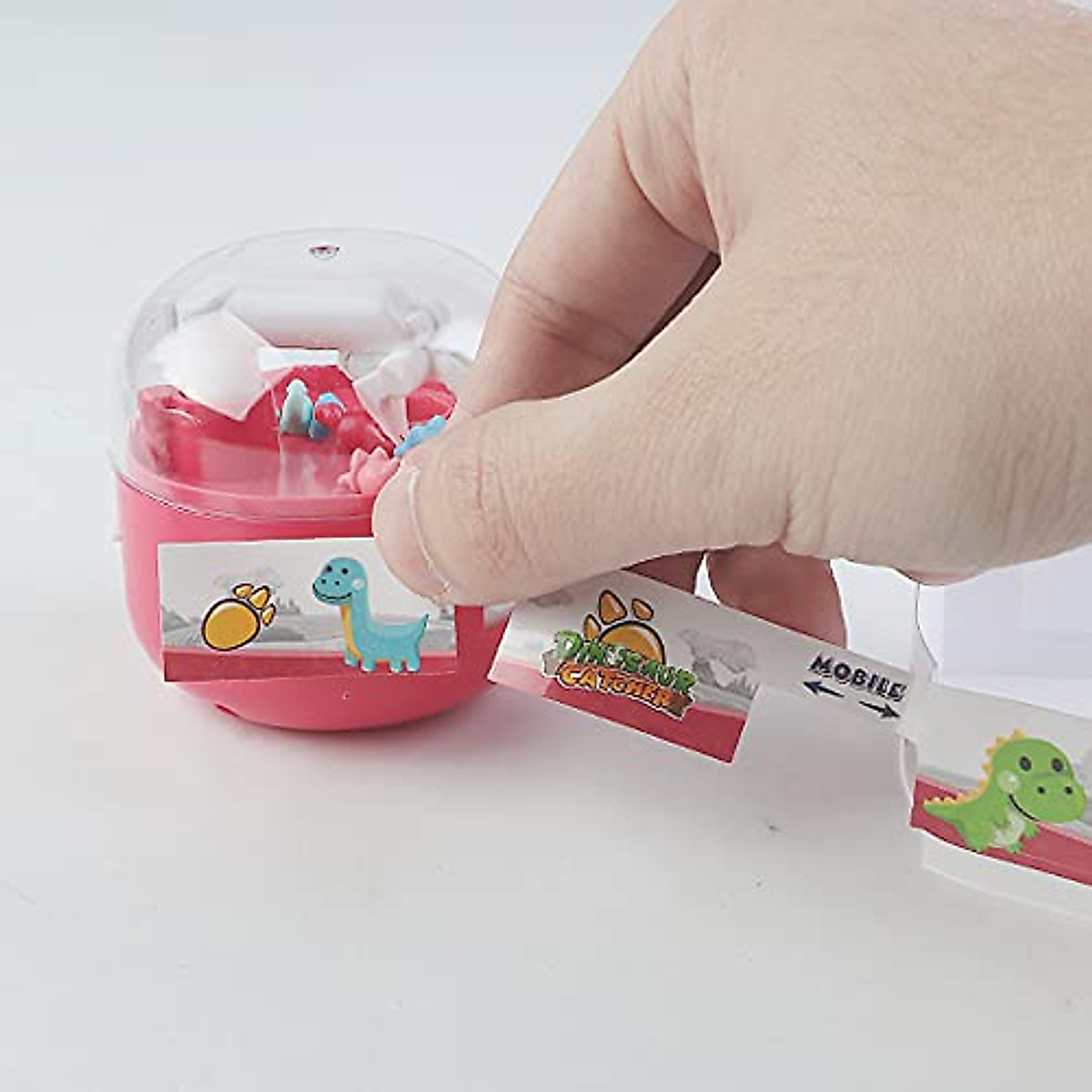 Uszeoka Mini Claw Machine for Kids,Toy Grabber,24 Tiny Stuff prizes,Dinosaur prizes Game,Miniature Things,Suitable for Birthday Gifts for 3,4,5,6,7 Year Old Boys and Girls,Fingertip Toys