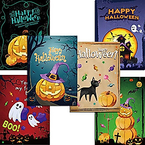 FANCY LAND 12 Halloween Cards Halloween Greeting Cards with Envelopes and Stickers 5 x 7 Note Cards