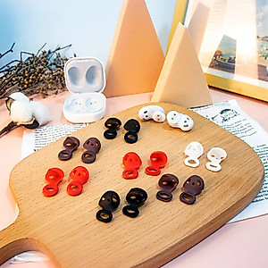 [ 8 Pairs ] Galaxy Buds Live Ear Tips Wing Tips, Non-Slip Anti-Slip Sound Leakproof Silicone Earbuds Replacement Cover Accessories Compatible with Samsung Galaxy Buds Live White S/L