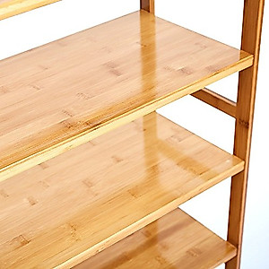 Livebest 6-Tier Entryway Shoe Rack Wooden Shoe Shelf Storage Organizer Cabinet
