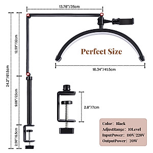 LED Lash Light Lamp - Esthetician Lamp, Tattoo Light for Photography Beauty Makeup Eyebrow, Adjustable Gooseneck Standing Lampfor Crafts and Reading, Perfect for Studio, Living Room, Bedroom, and offi